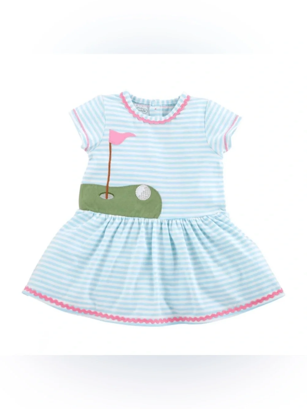 Mud Pie | Dresses | Mud Pie Striped Baby Dress With Golf Design | Poshmark